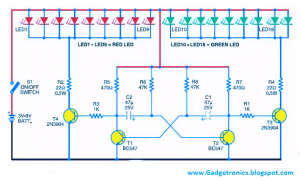 Christmas Tree lighting circuit Diagram - Gadgetronicx