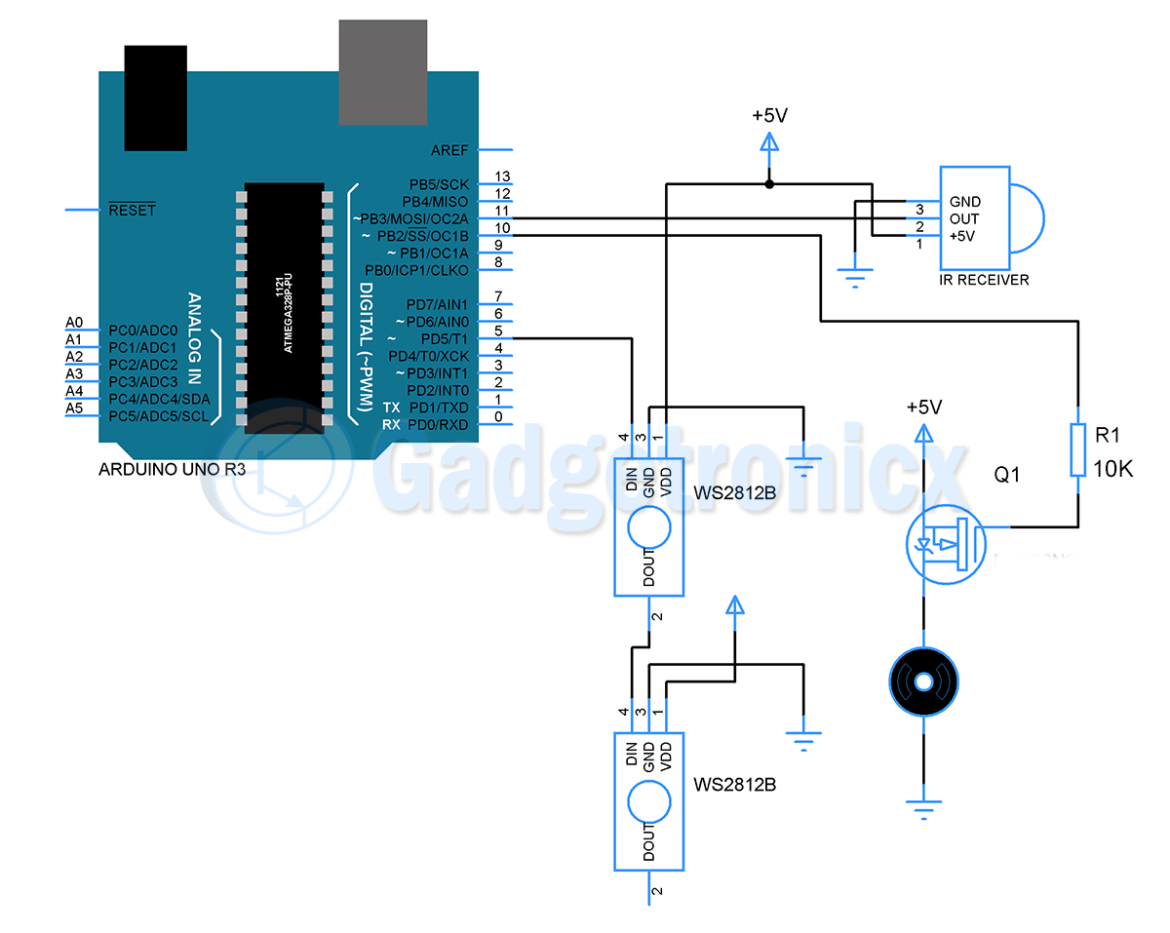 Arduino Ir Remote Control Tutorial With Dc Motor And Rgb Led Gadgetronicx